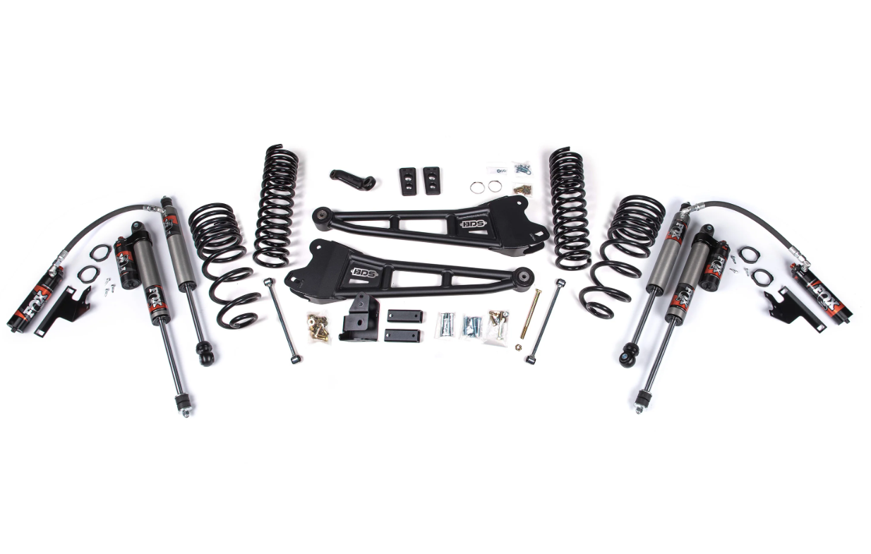2014-18 Ram 2500 Diesel w/rear coils 4 inch Radius arm Fox Performance ...
