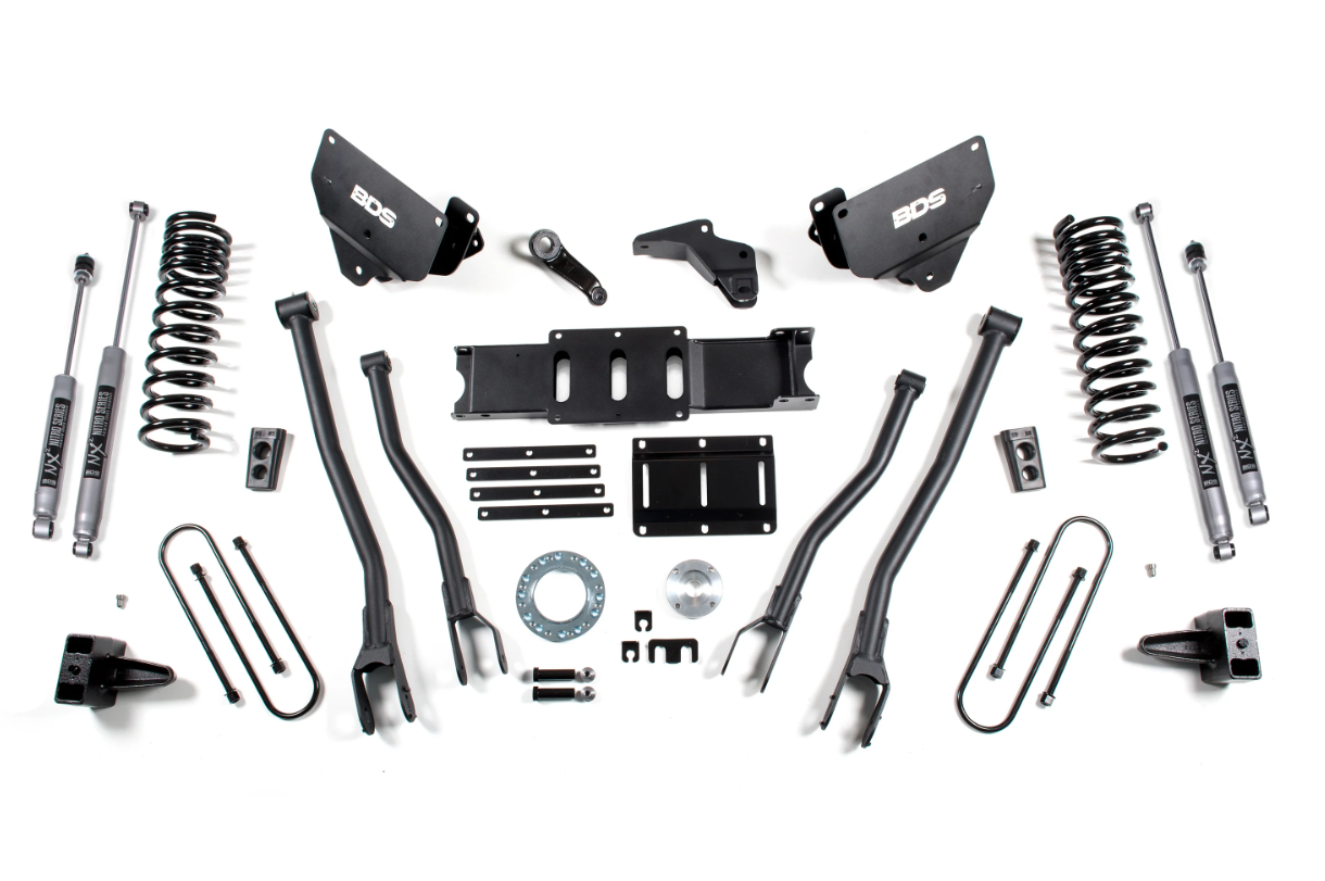 2013-18 Ram 3500 Gas w/o rear air Fox Performance Elite 5.5 inch 4-Link ...